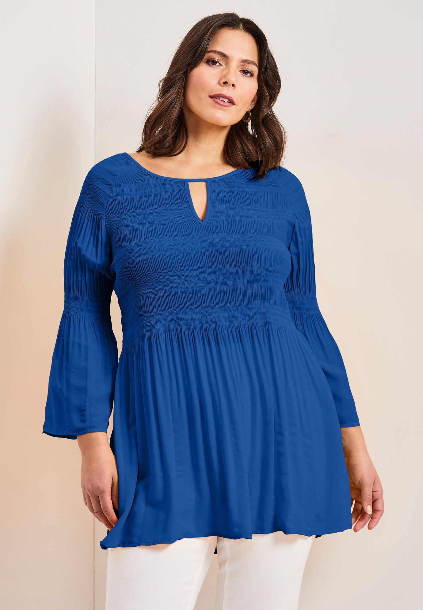 Keyhole Bell Sleeve Tunic | Avenue