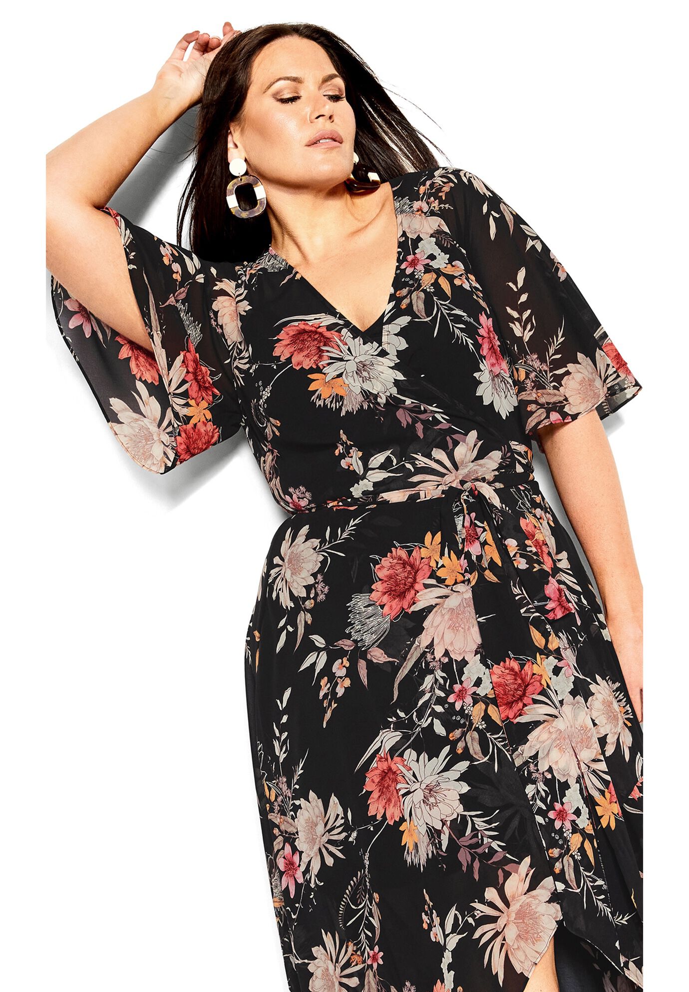 Sweet Botanical Maxi Dress - black | Avenue