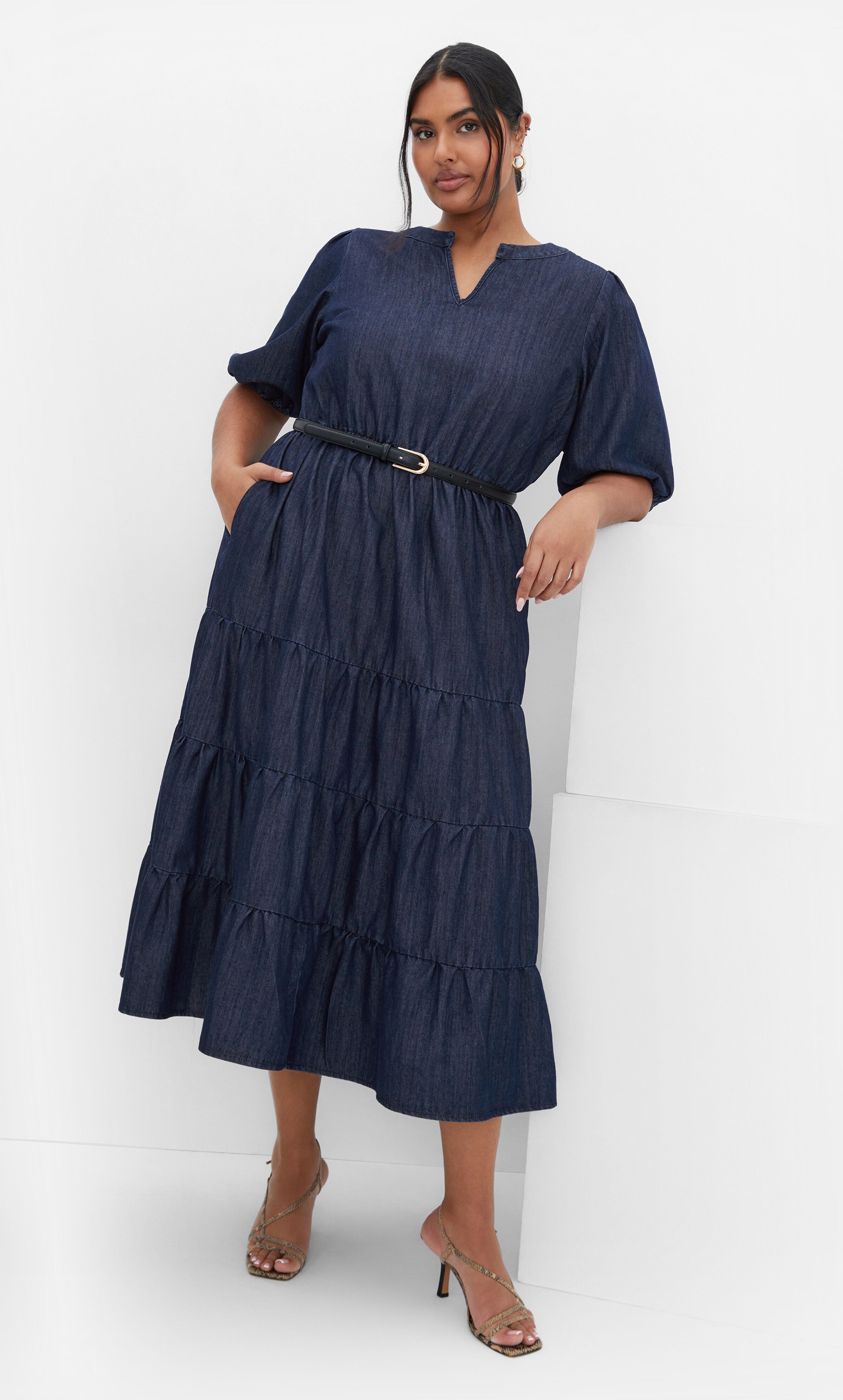 August Dress - dark denim | Avenue