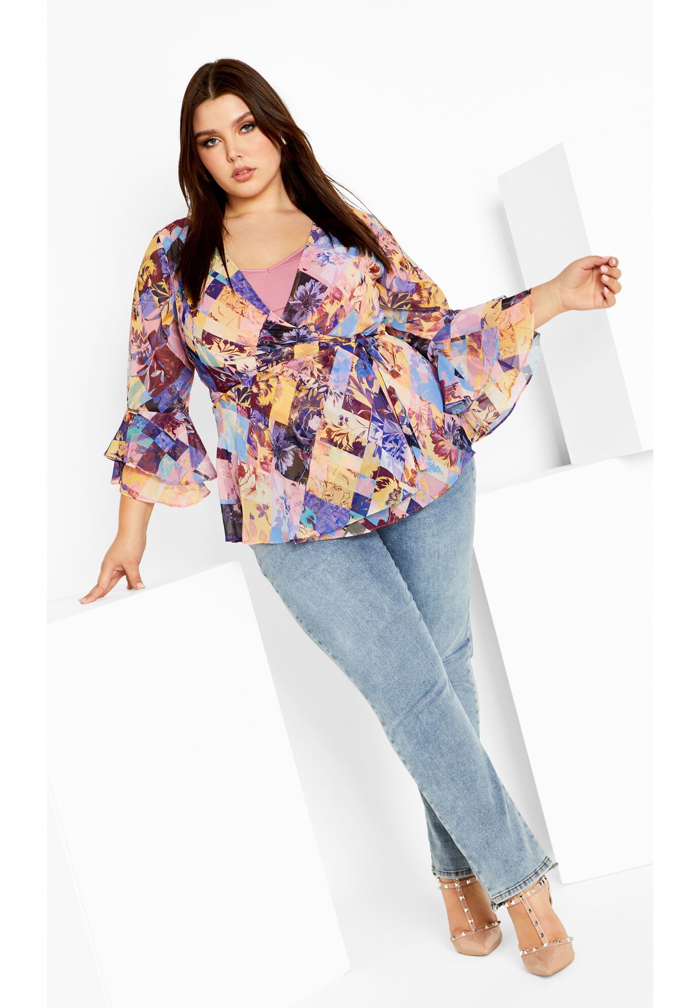 Charlie Print Top - pink | Avenue