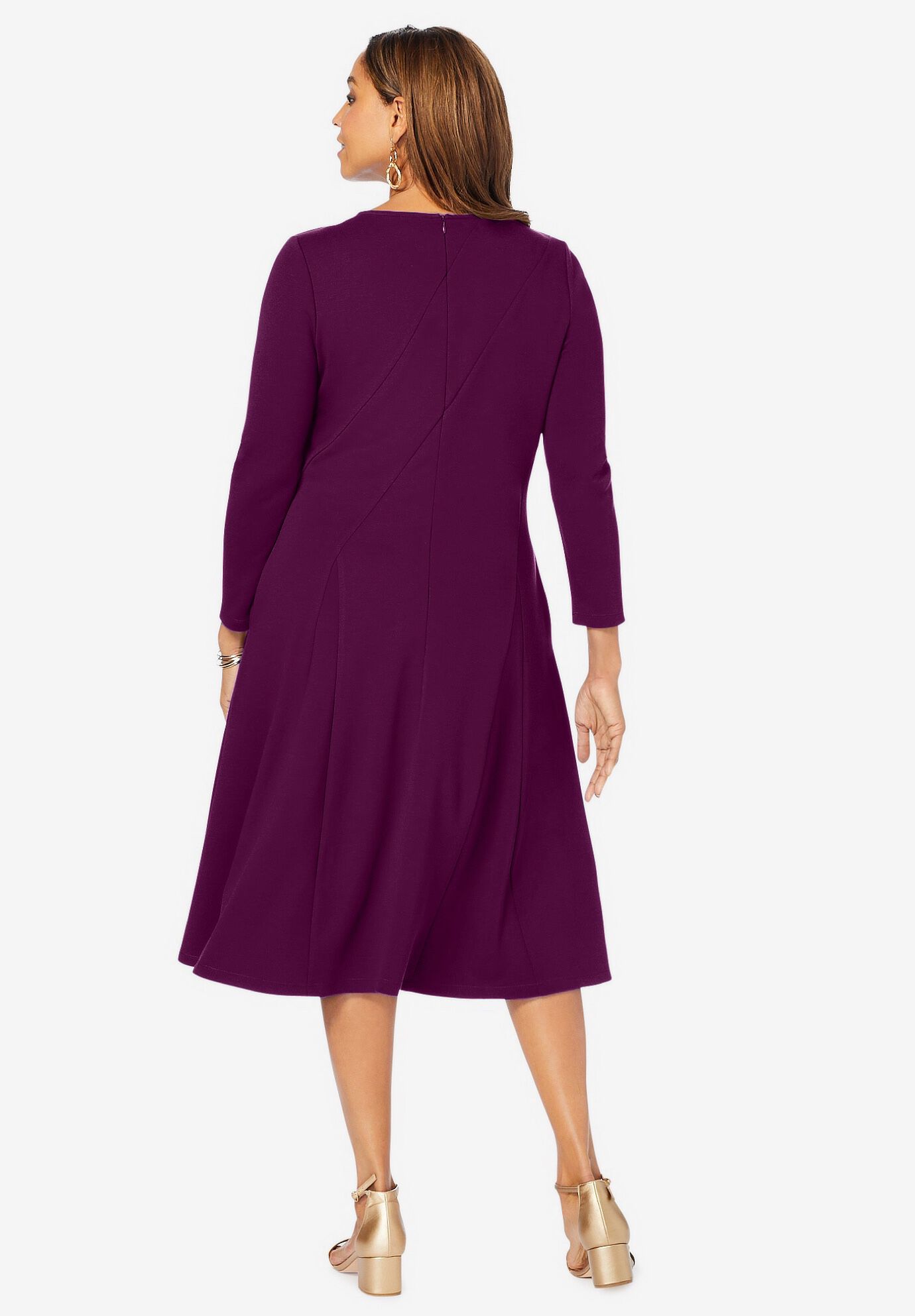 Long Sleeve Stretch Ponte Dress | Avenue