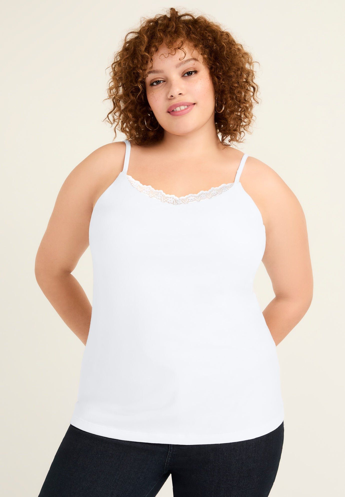 Lace-Trim Bra Cami | Avenue