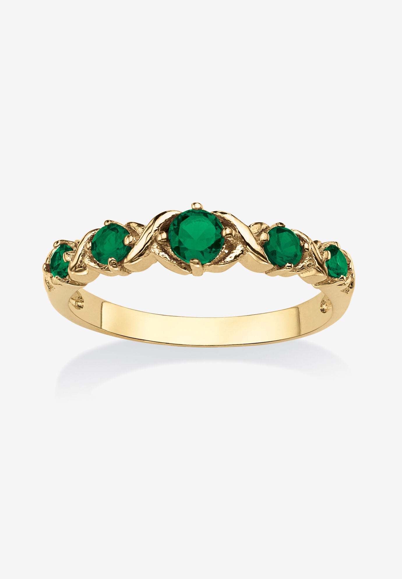 Yellow Gold-Plated Simulated Birthstone Ring | Avenue
