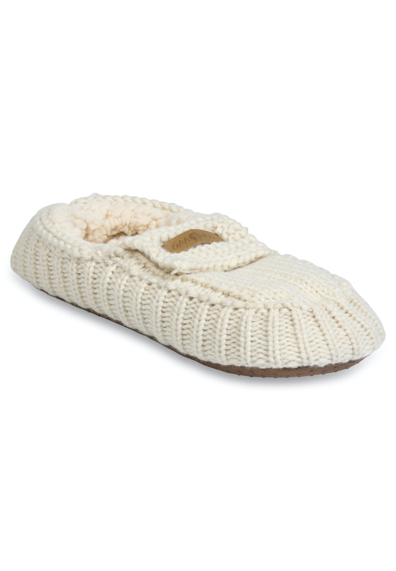 Womens Textured Knit Mocassin Slipper Slippers | Avenue