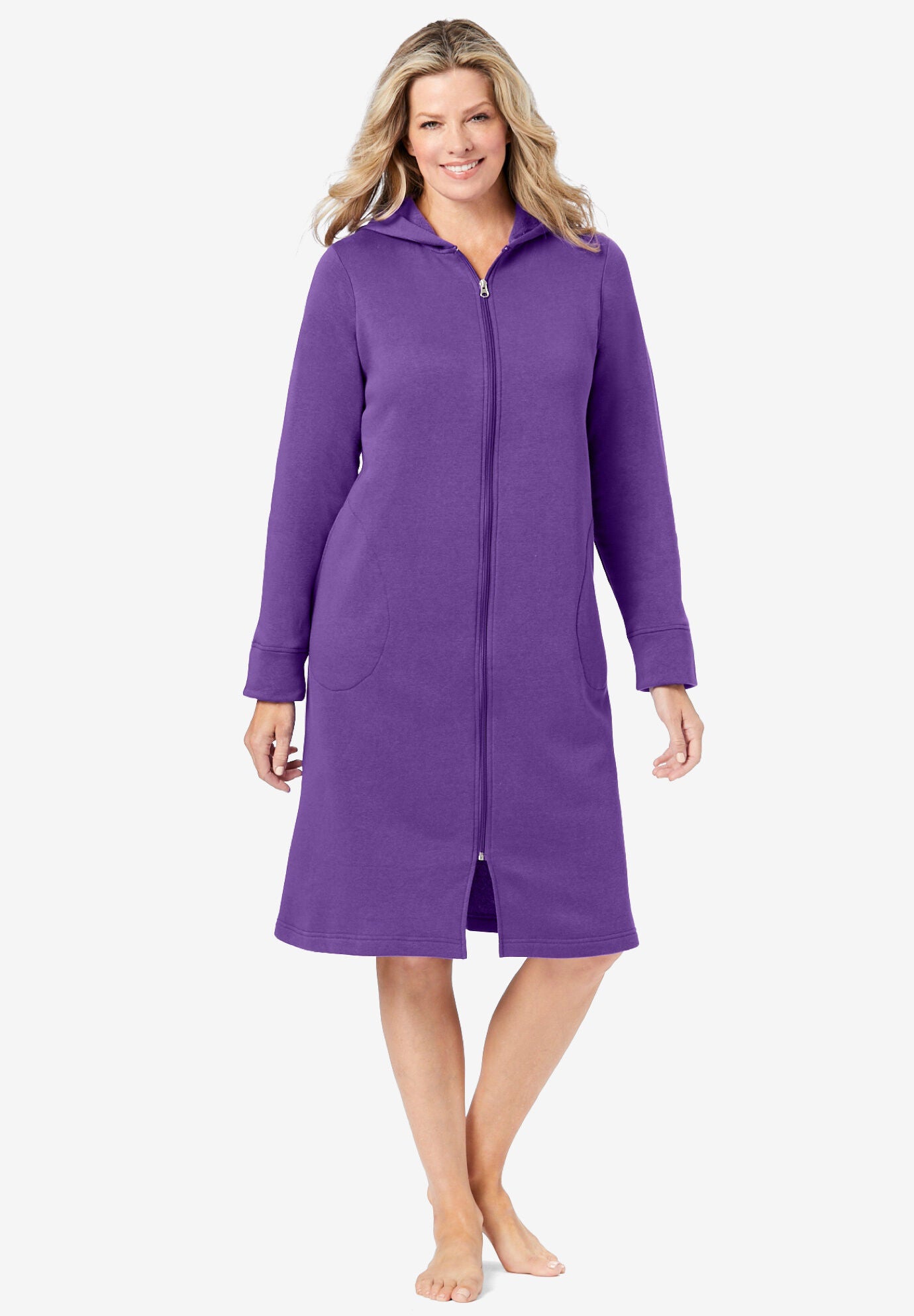 Short Hooded Sweatshirt Robe | Avenue