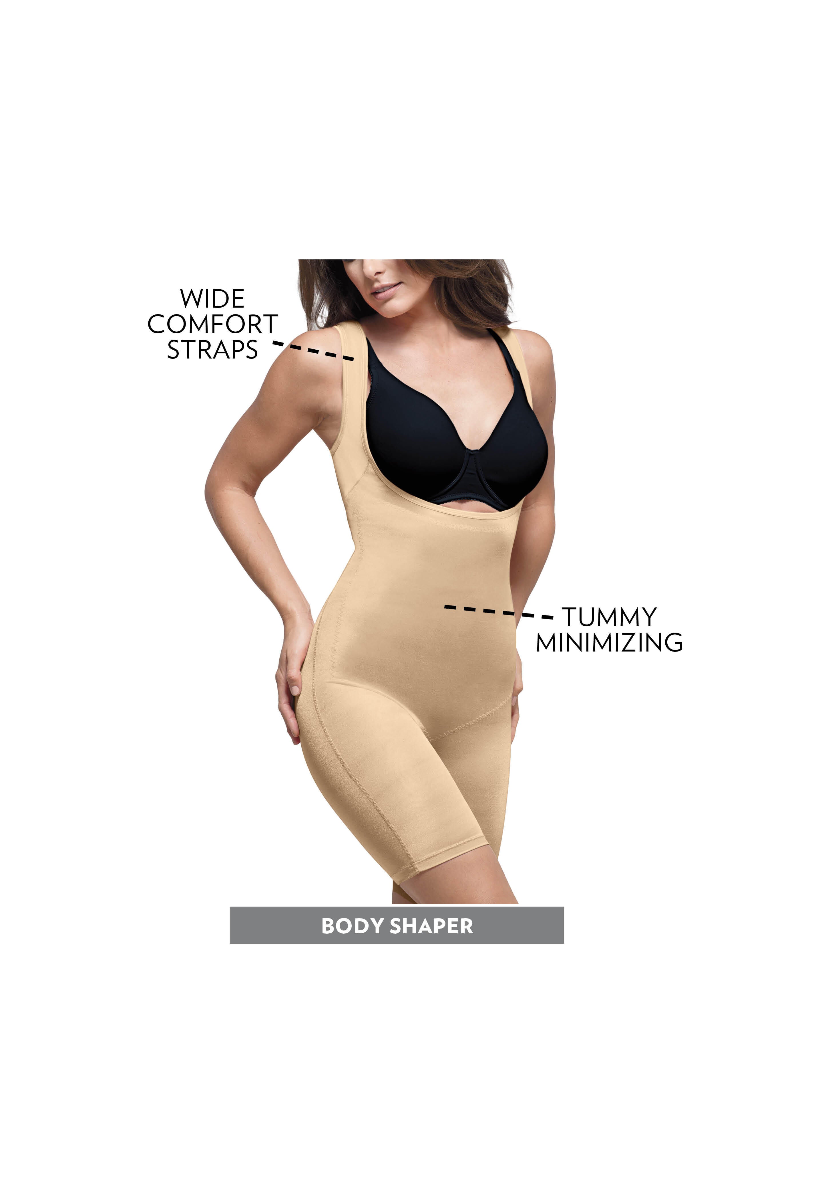 Power Shaper Firm Control Wear-Your-Own-Bra Body Shaper | Avenue