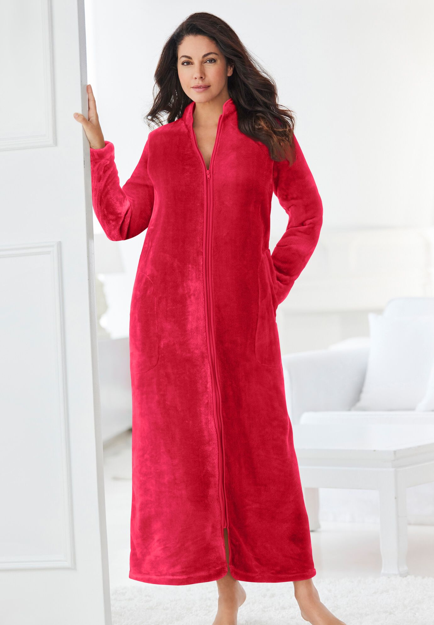 Plush Zip-Front Robe | Avenue