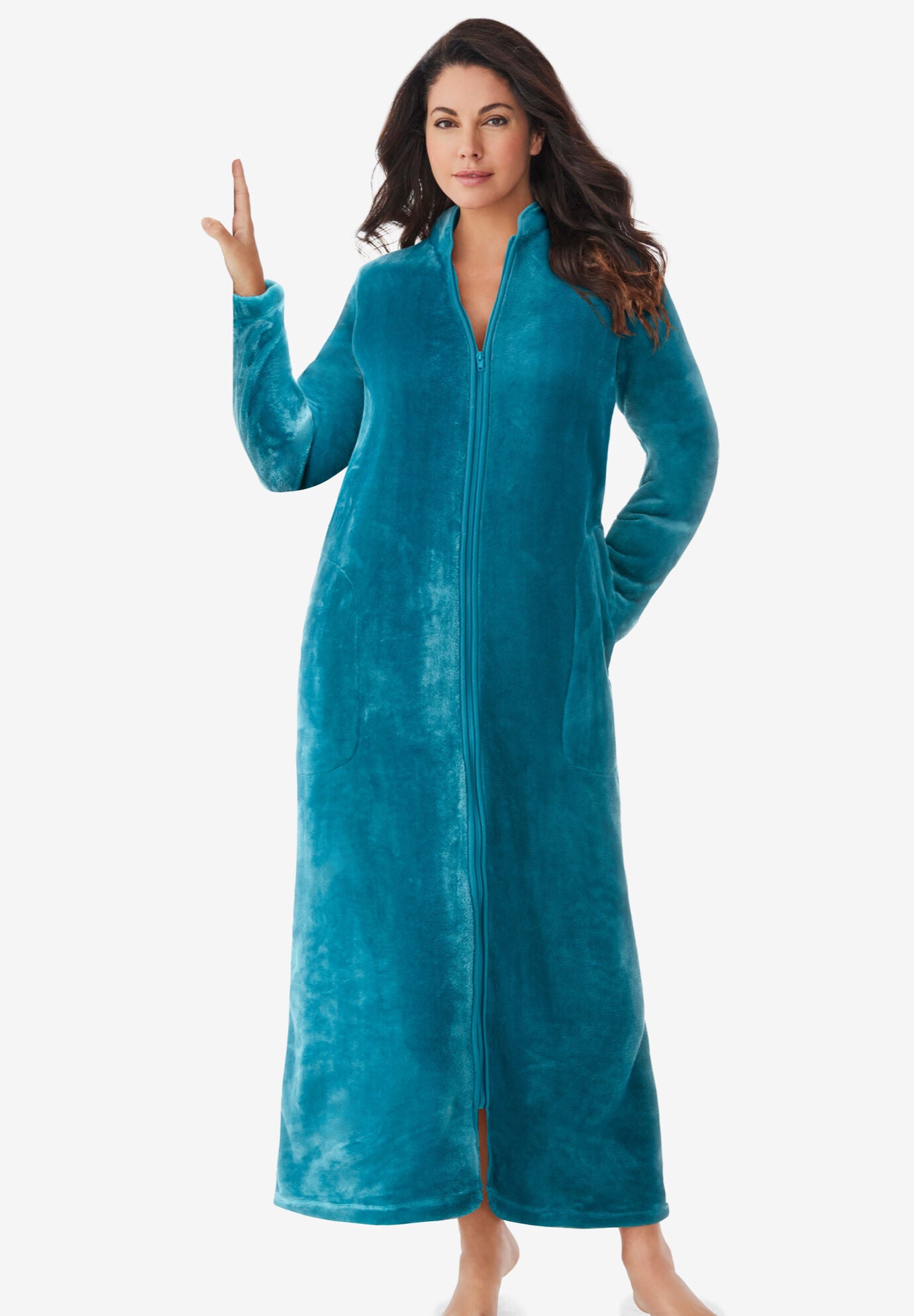 Plush Zip-Front Robe | Avenue