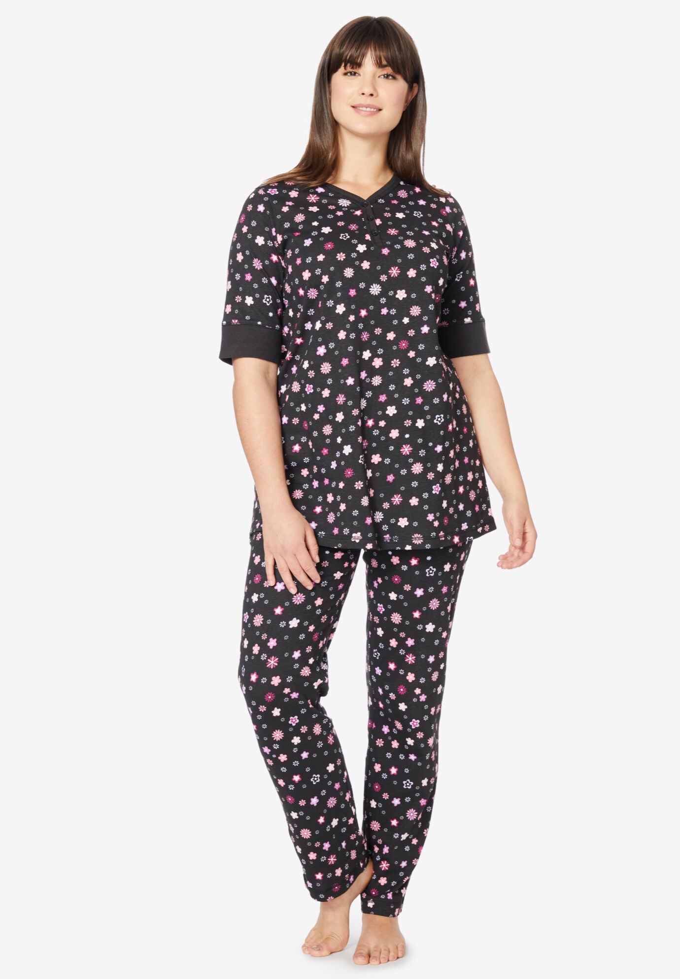 Printed Henley PJ Set | Avenue