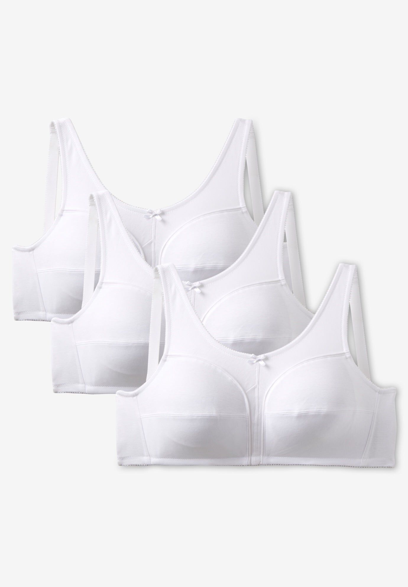 3-Pack Cotton Wireless Bra | Avenue