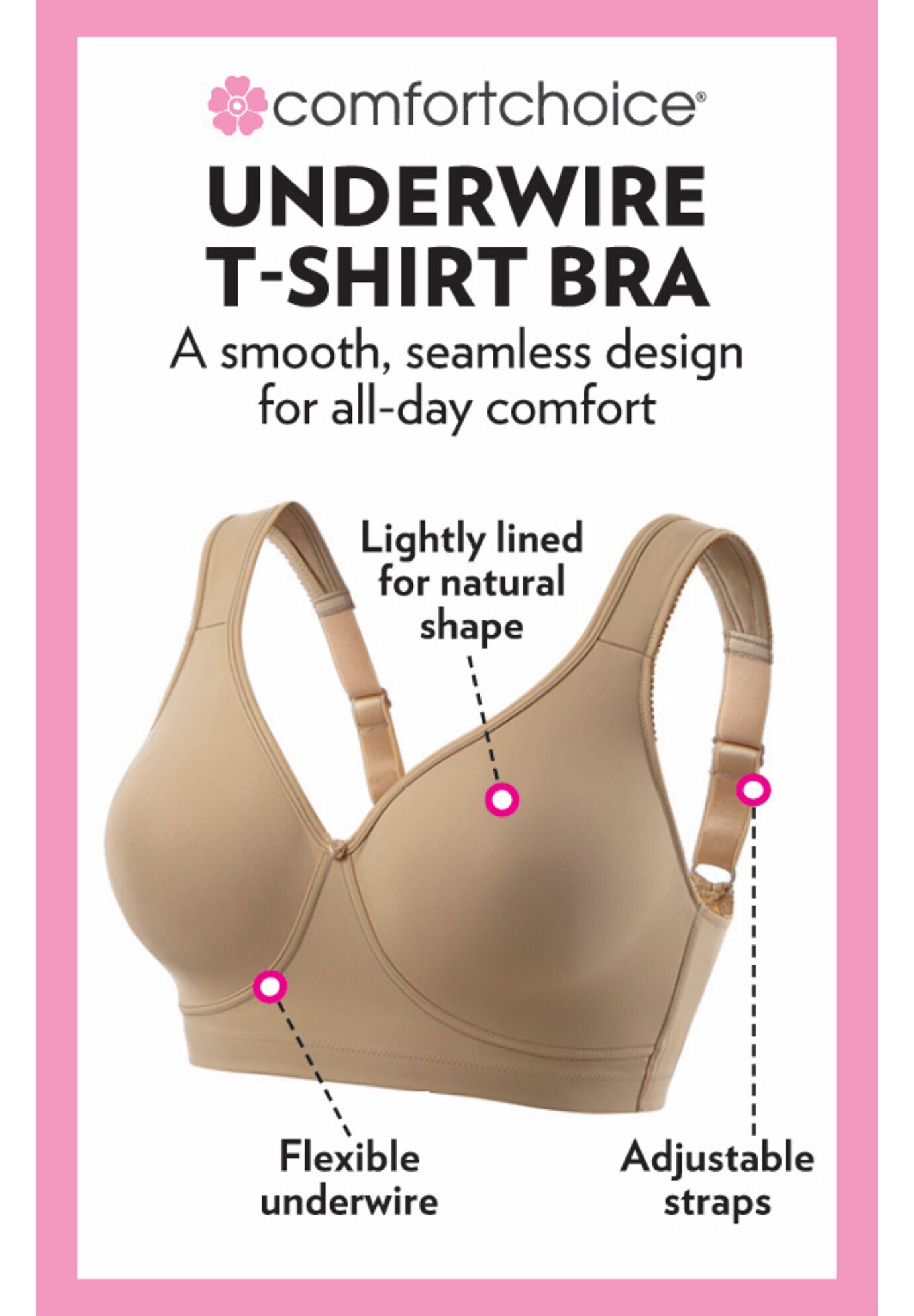 Underwire Microfiber T-Shirt Bra | Avenue