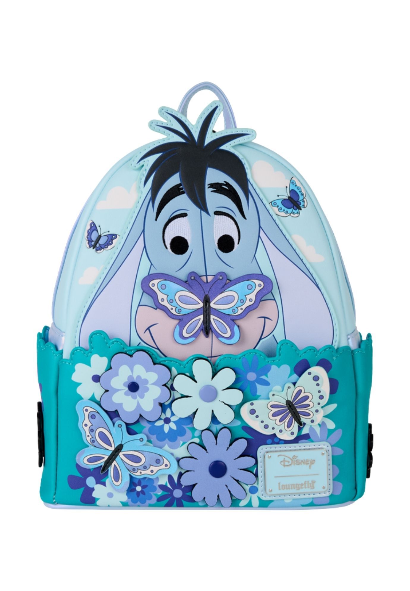 Loungefly x Disney Winnie The Pooh Eeyore Cosplay Mini Backpack Flowers ...