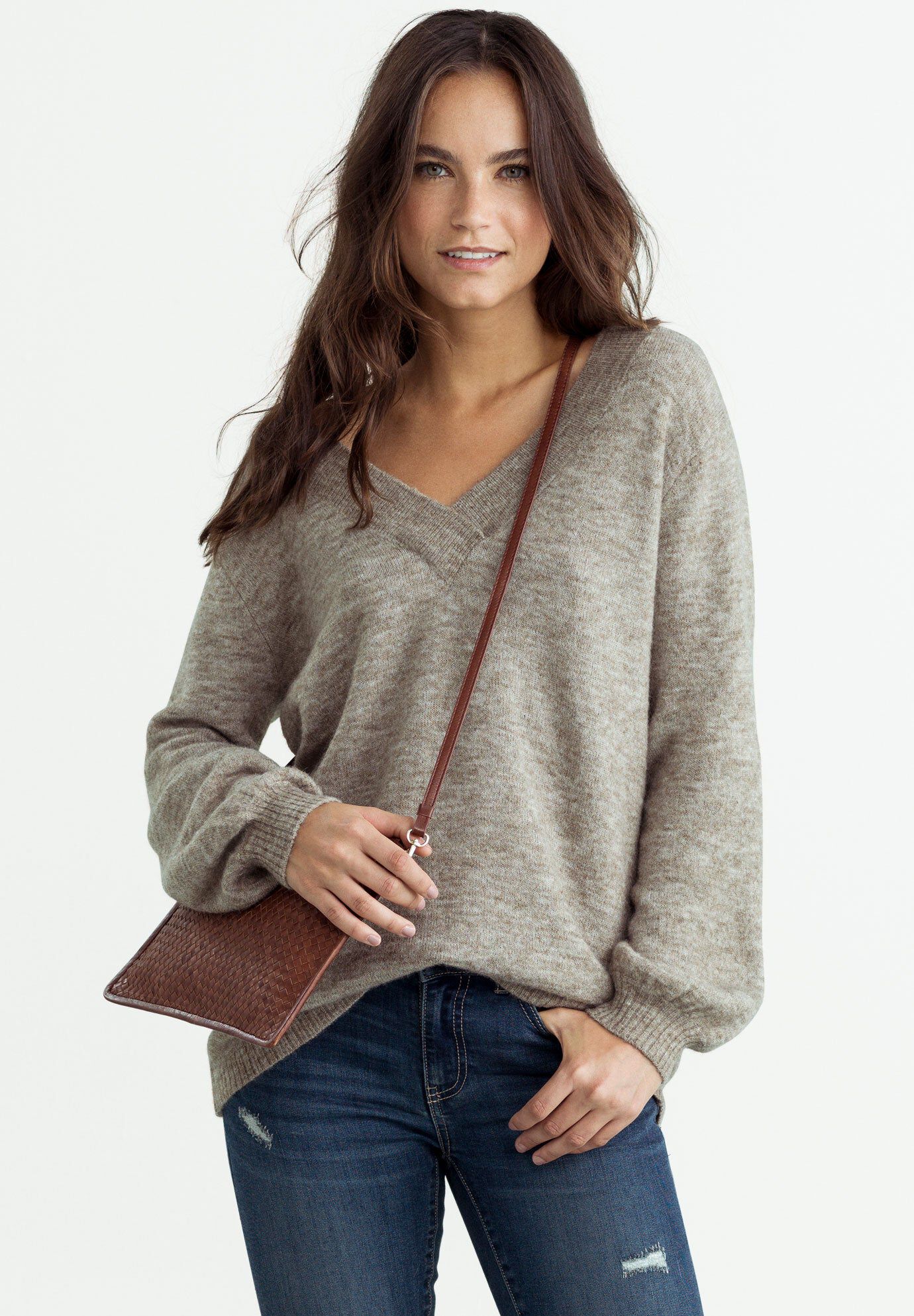 Crossover V-Neck Pullover | Avenue