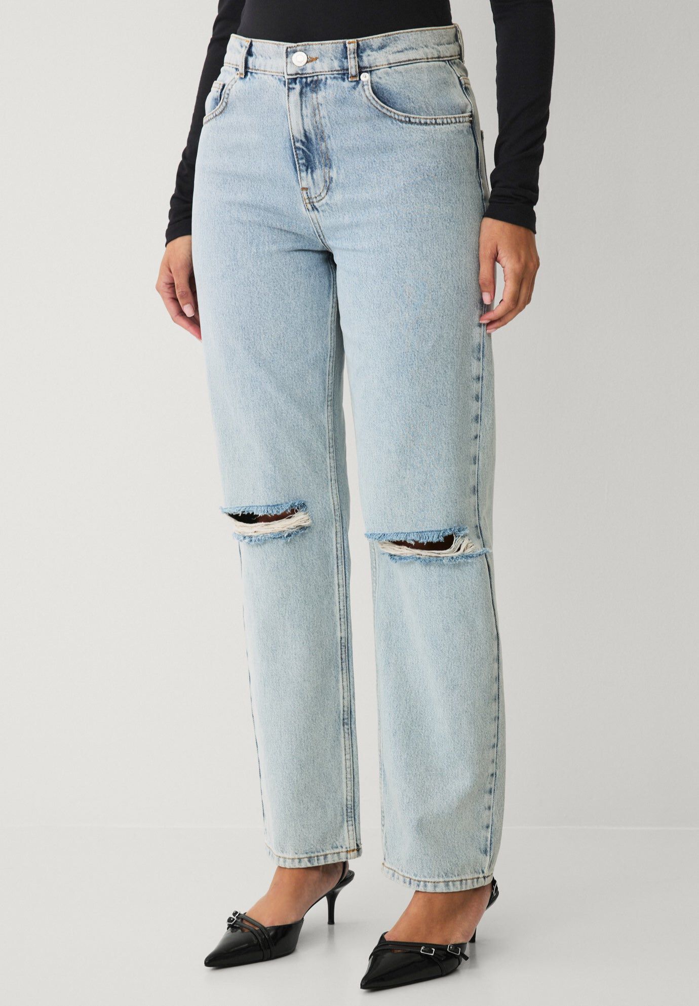 Mid-Rise Relaxed Straight Leg Jean | Avenue