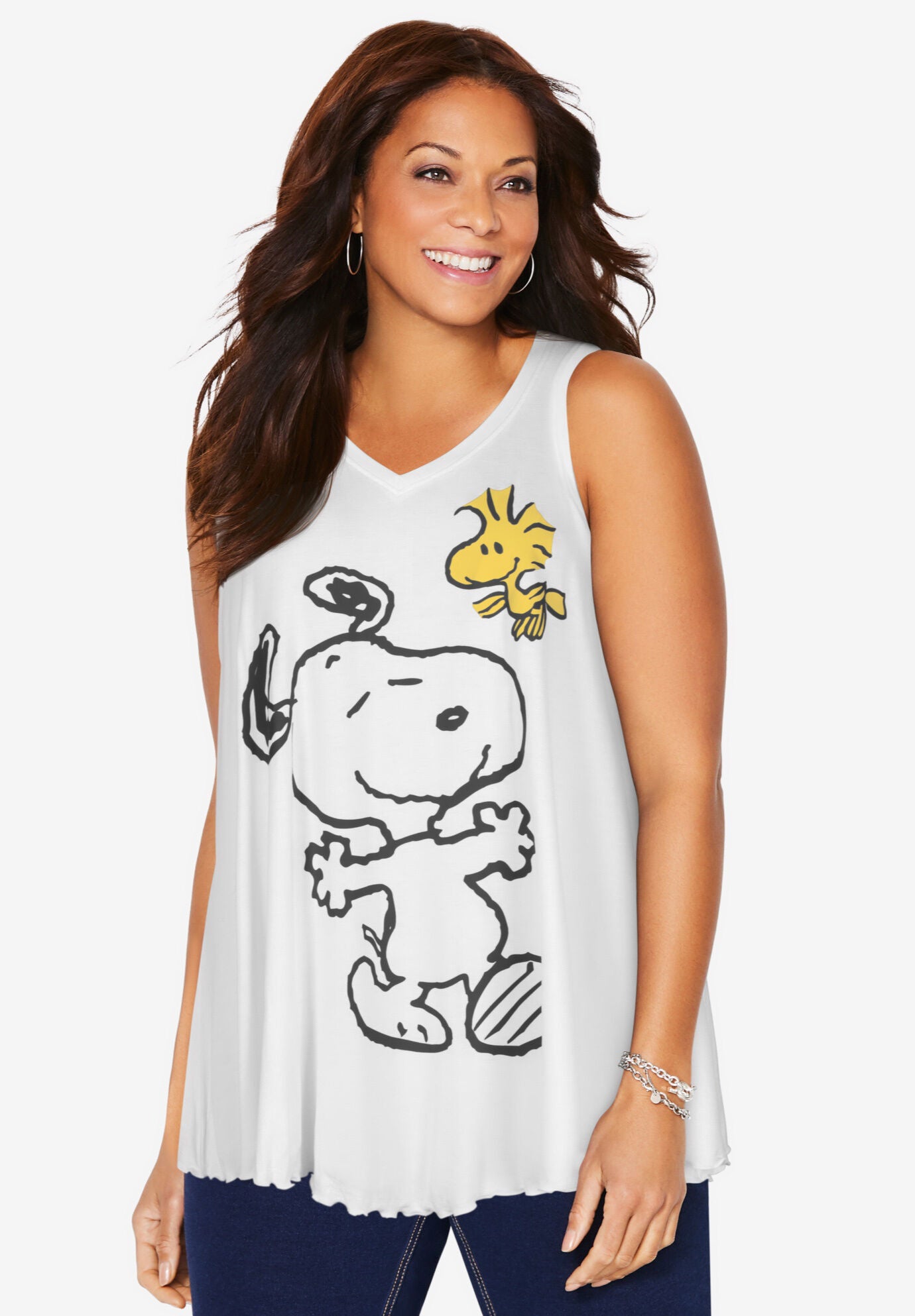 V-neck Snoopy Tank | Avenue