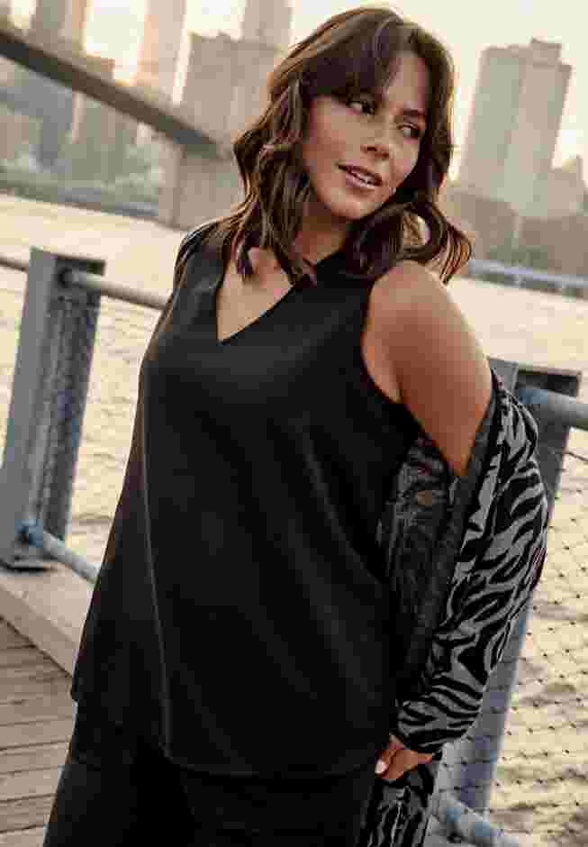 Sleeveless Double Layer Swing Tank | Avenue