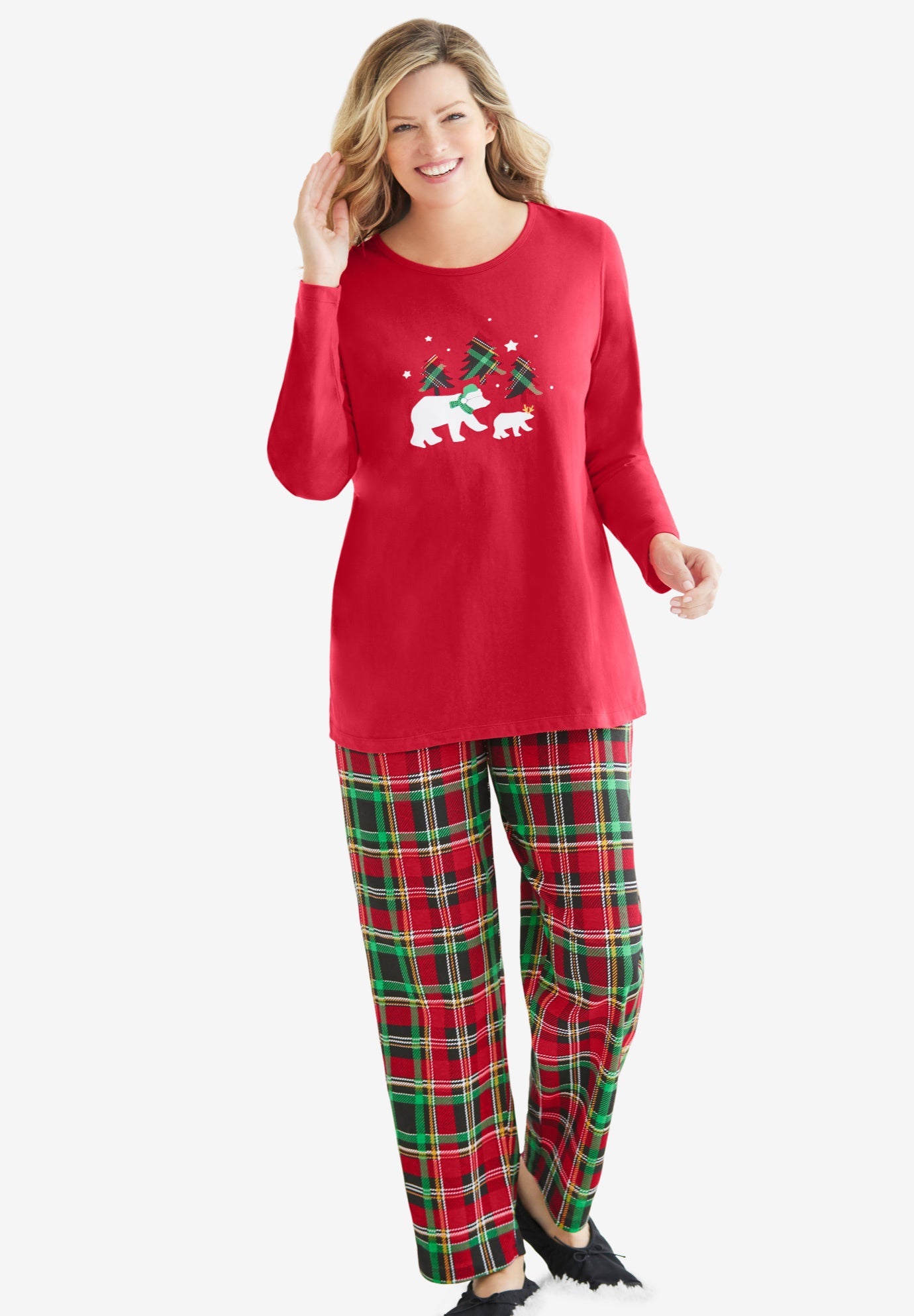 Long Sleeve Knit PJ Set | Avenue